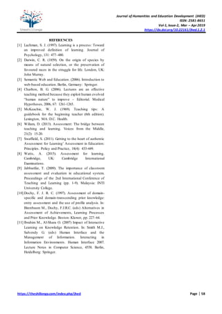 Assessment for Effective Lecture on Knowledge Retention towards Student Learning with Web-based ...