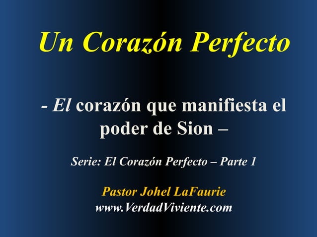 1 un corazon perfecto | PPT