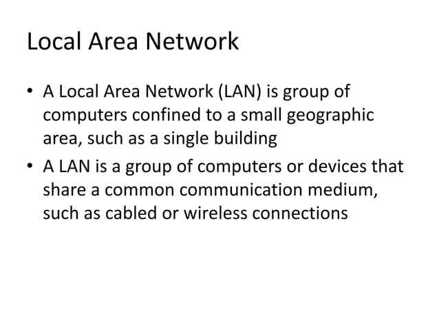 1 - Understending Local Area network (1).pptx | Computer Networking | Computing