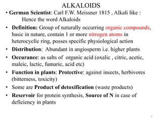 1-Unit-2-vinca.pdf . Alkaloid pharmacognosy & phytochemistry 2 | PPTX