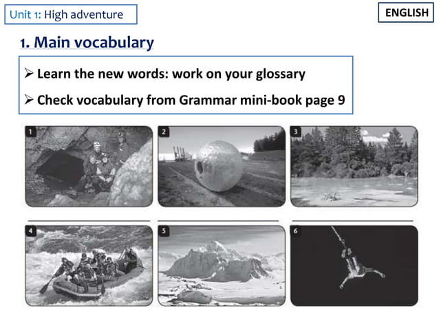English Unit 1 High Adventure 6th Grade Primary | PPT