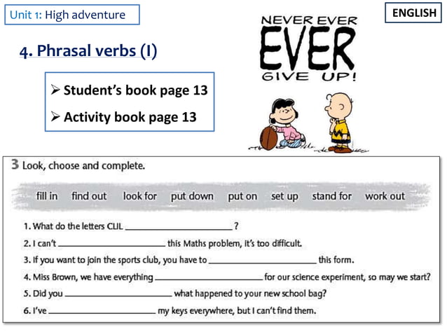 English Unit 1 High Adventure 6th Grade Primary | PPT