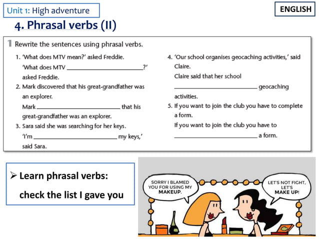 English Unit 1 High Adventure 6th Grade Primary | PPT