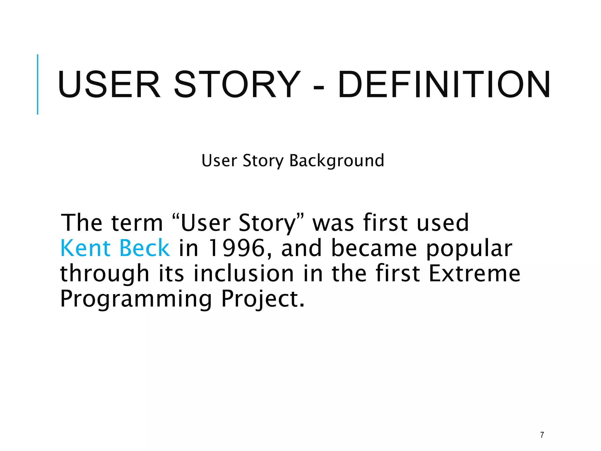 User Stories explained | PPTX