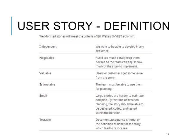 User Stories explained | PPTX | Computing | Technology & Computing