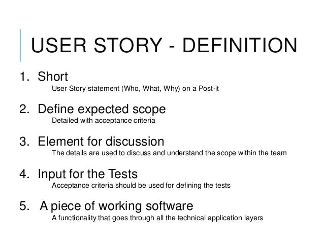 User Stories Explained