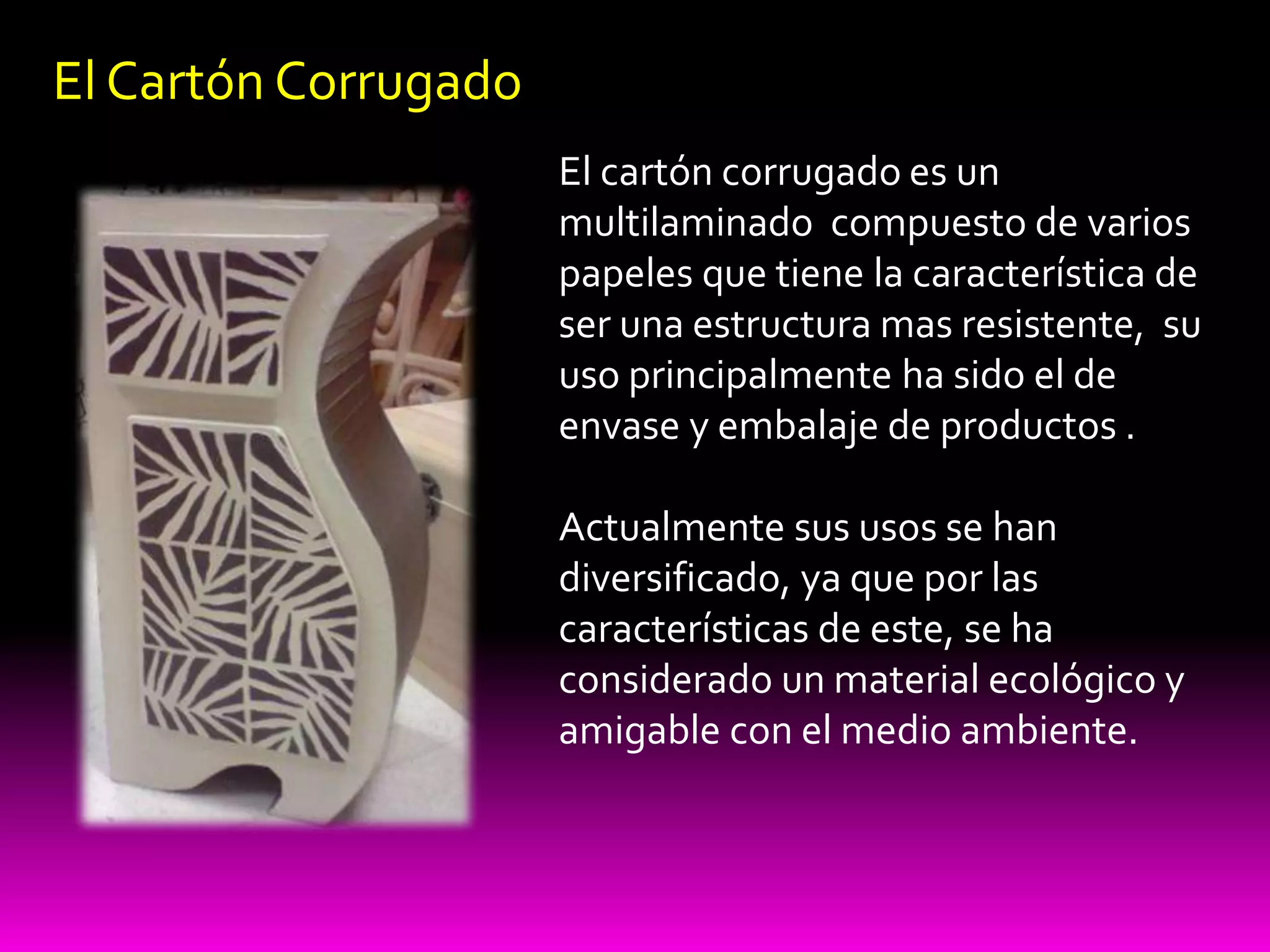 1. usos del carton | PPTX