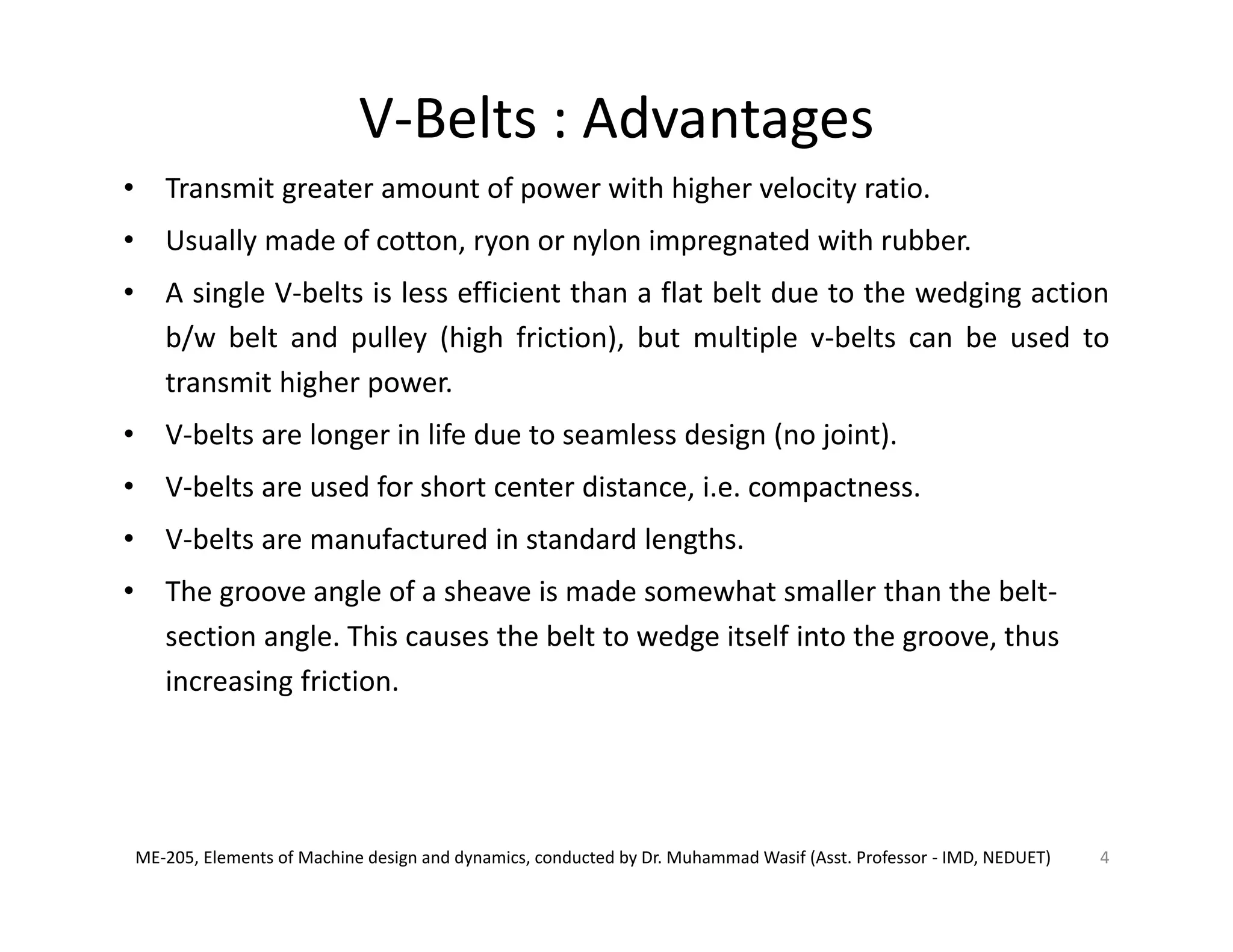1 v and timing belt | PDF