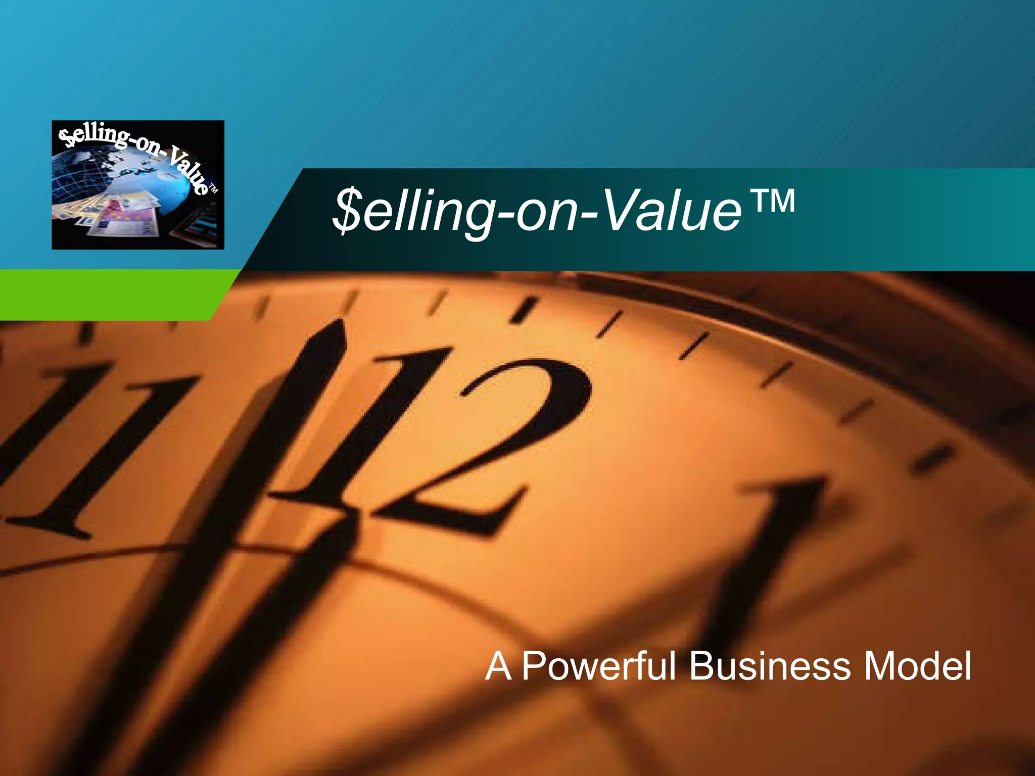 Value Based Selling™ business model - Intro | PPT
