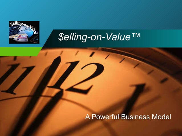Value Based Selling™ business model - Intro | PPT