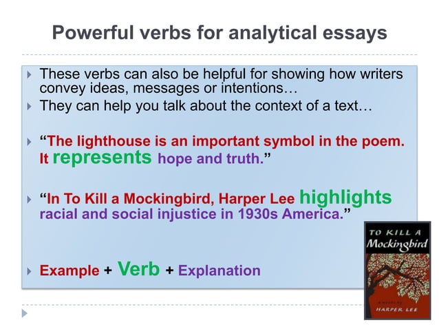 1. verbs for_analytical_writing_-_betjeman | PPT