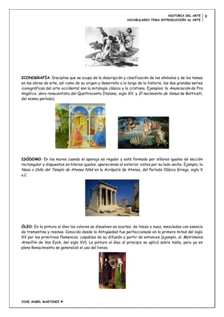 Vocabulario Introducción al arte | PDF
