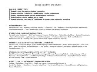 Cloud computing unit wise notes 1 for subject for Final year | PPTX