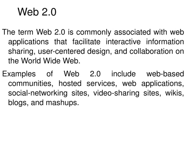 Web 2 0 | PPT