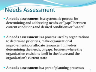 what is a needs assessment , How to write a needs assessment | PPT