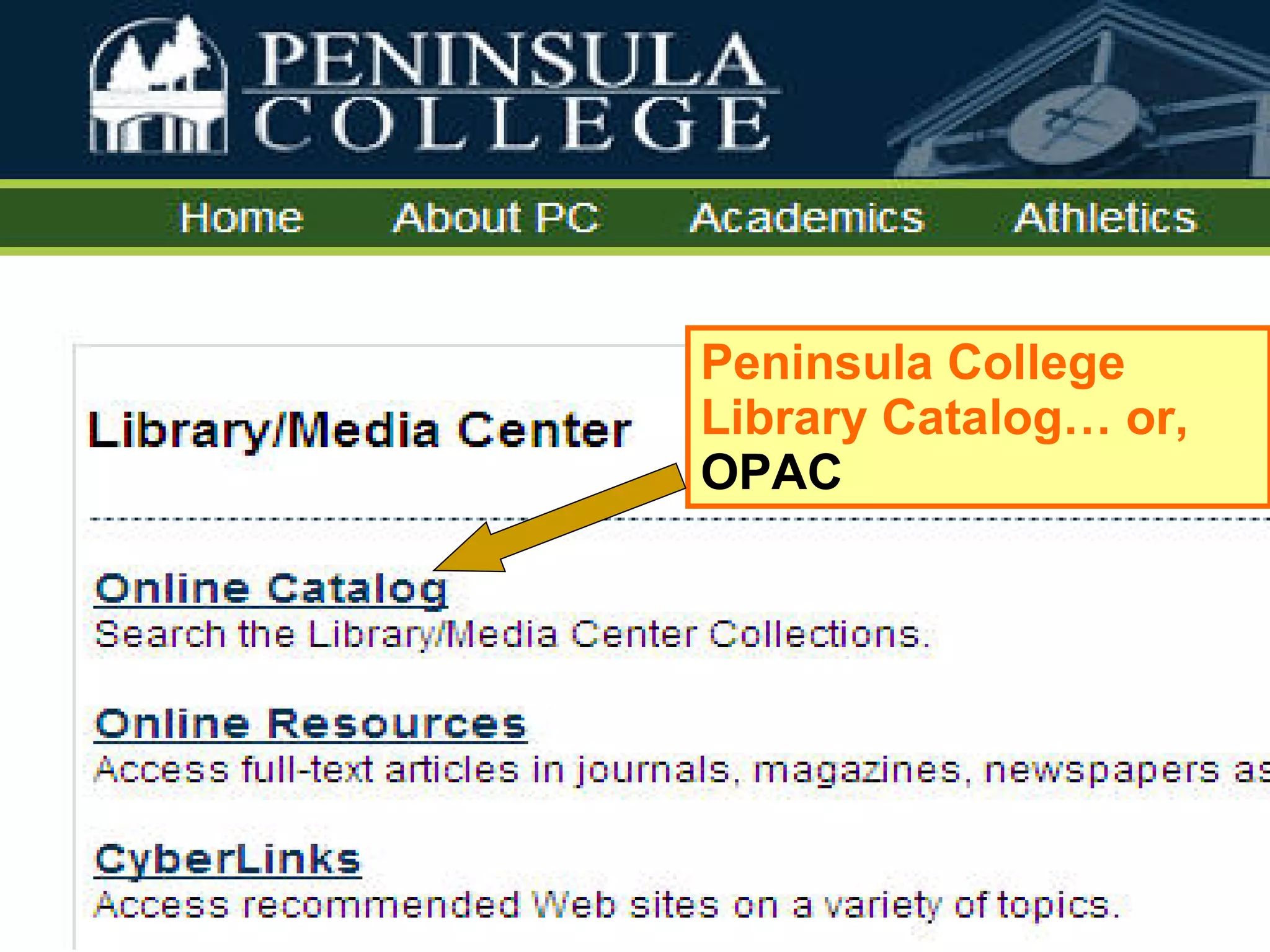 1 What Is An Opac (And What Can It Do) | PPT