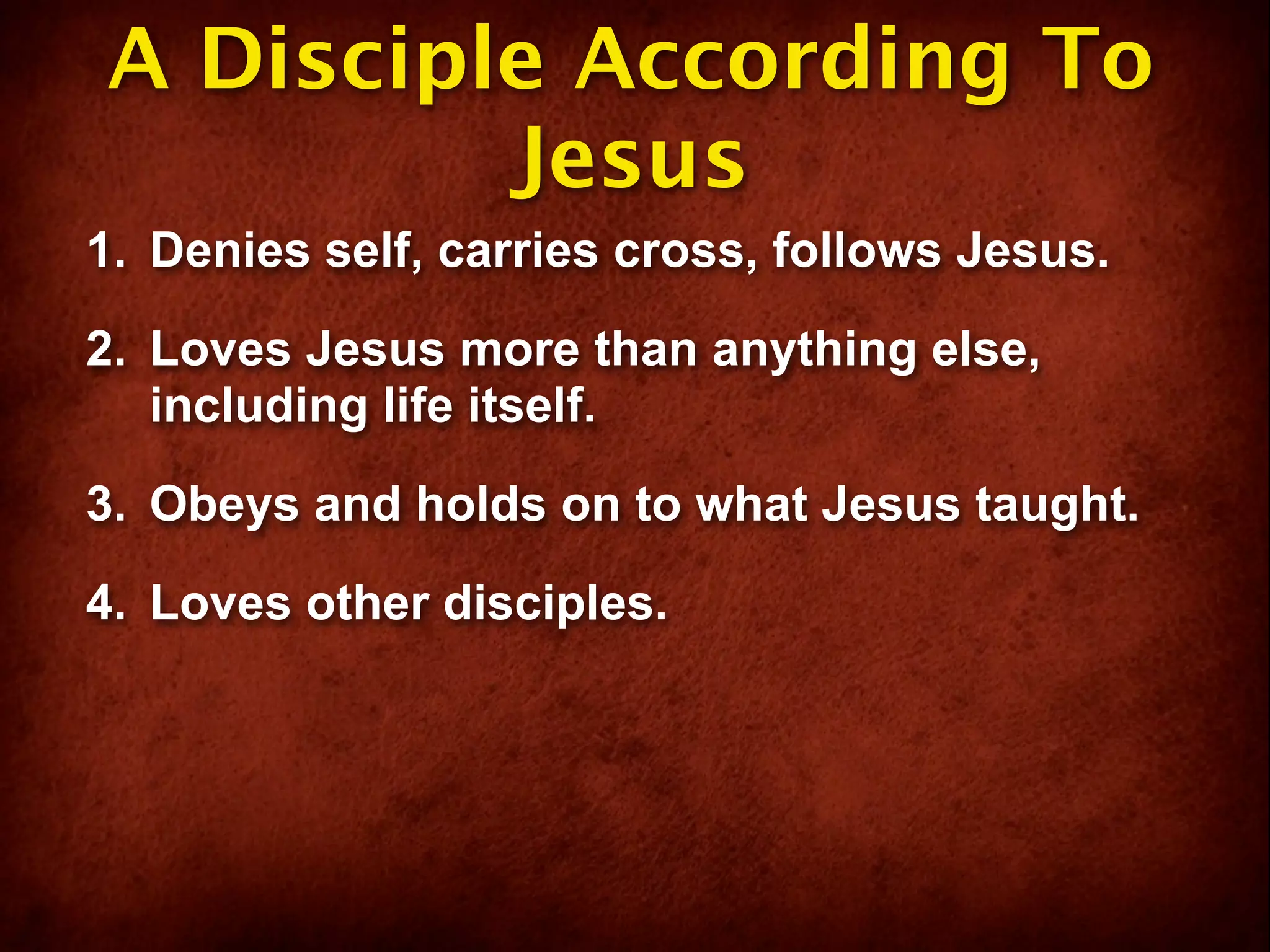 1. What Does It Mean to be a Disciple of Jesus? Keynote | KEY