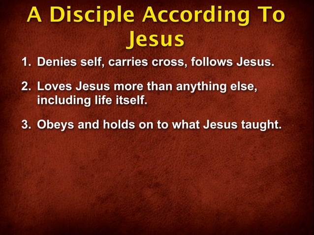 1. What Does It Mean to be a Disciple of Jesus? Keynote | KEY ...