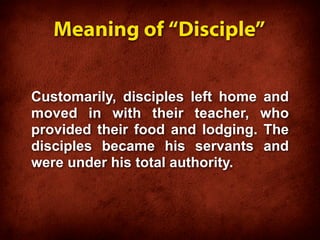 1. What Does It Mean to Be a Disciple of Jesus? PDF | PPT