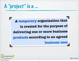 1 what is a project | PPT
