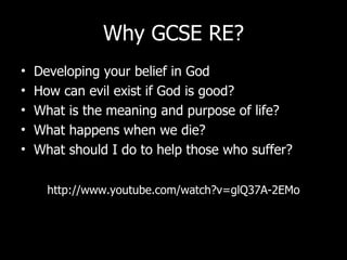 GCSE RE Introduction | PPT