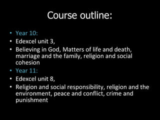 GCSE RE Introduction | PPT