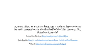 What is interlinguistics. | PPTX