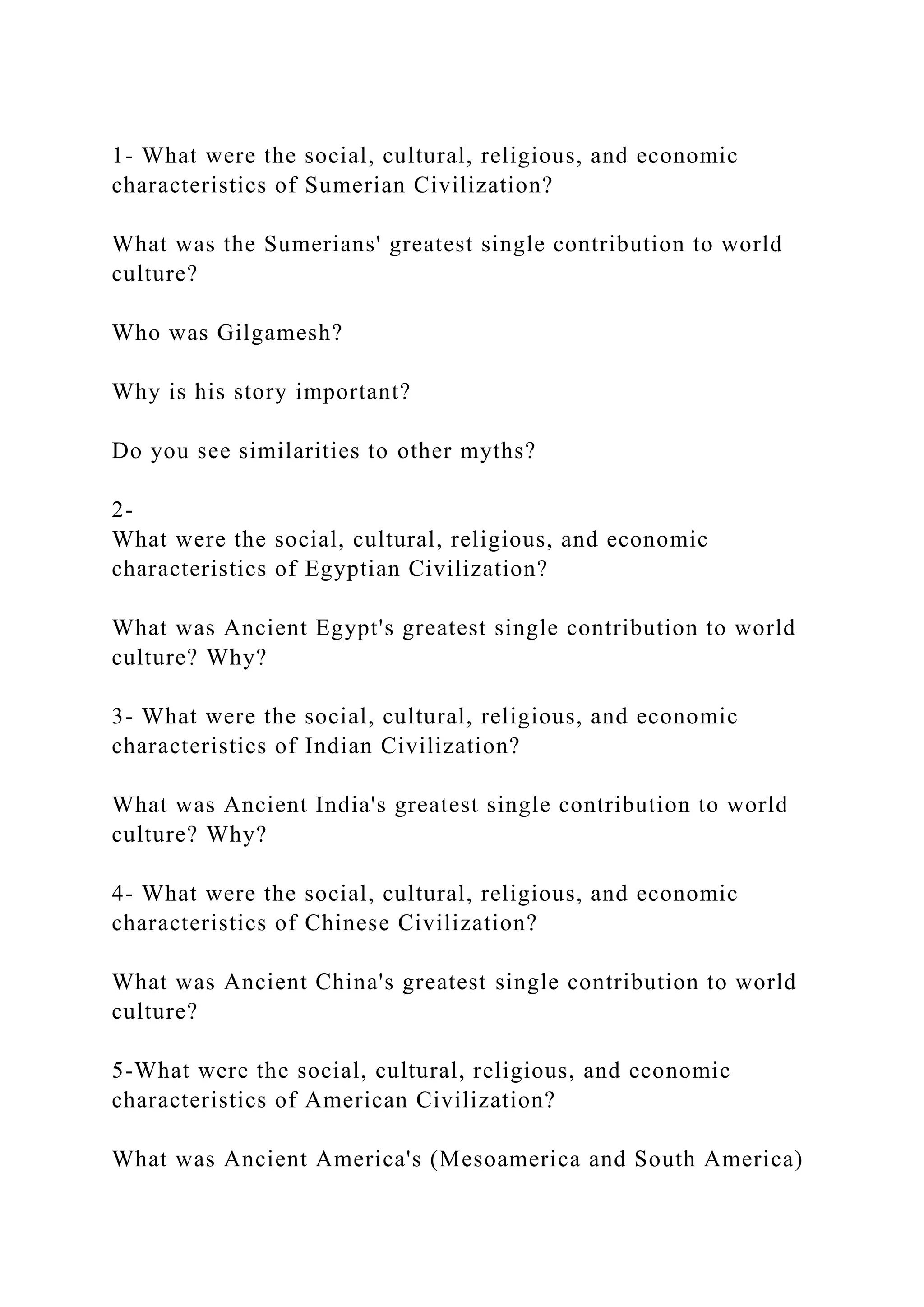 1- What were the social, cultural, religious, and economic character.docx