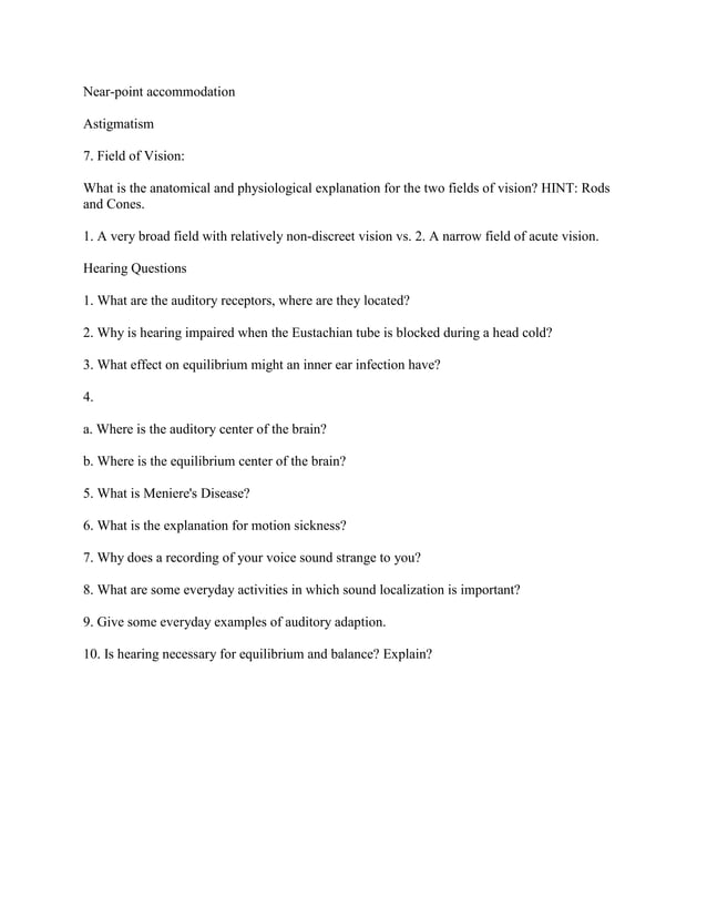 1- Why is simultaneous movement of the eyes when focusing on an object.docx