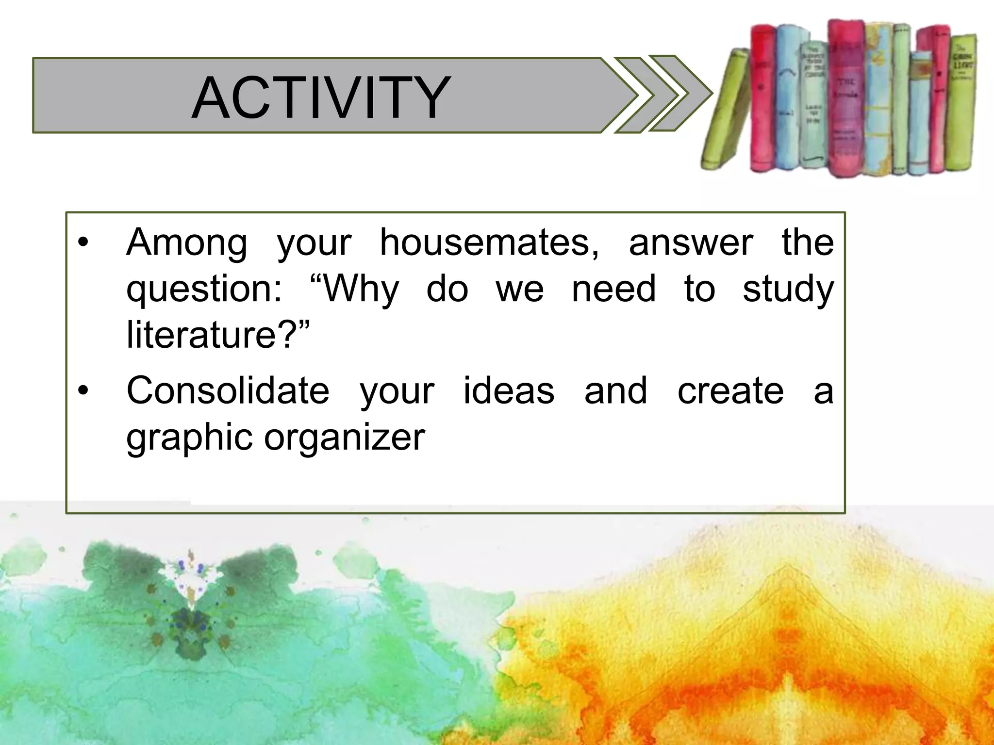 1 why read literature | PPT