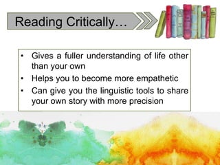 1 why read literature | PPT