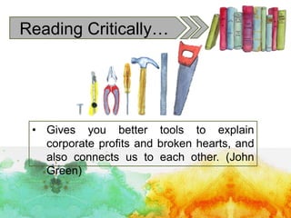 1 why read literature | PPTX
