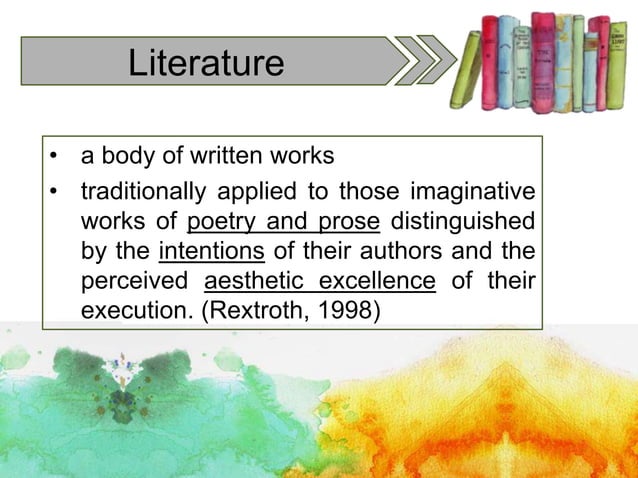 1 why read literature | PPT