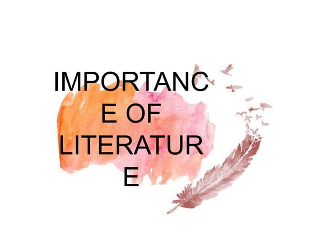 1 why read literature | PPT