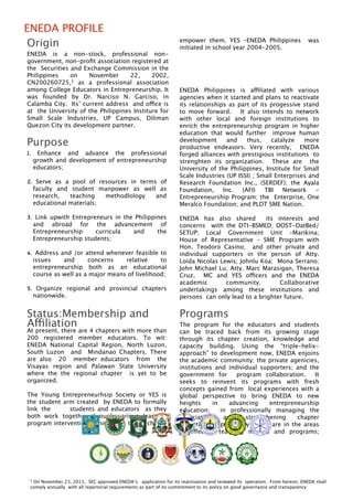 ENEDA is 10 Year End Report | PAGES