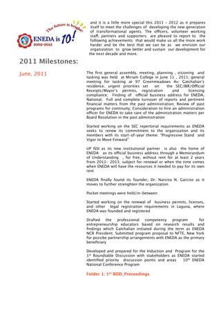 ENEDA is 10 Year End Report | PAGES