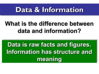 Collecting data and information Computer Science | PPT