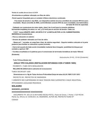 Proyecto de baja tensión | PDF