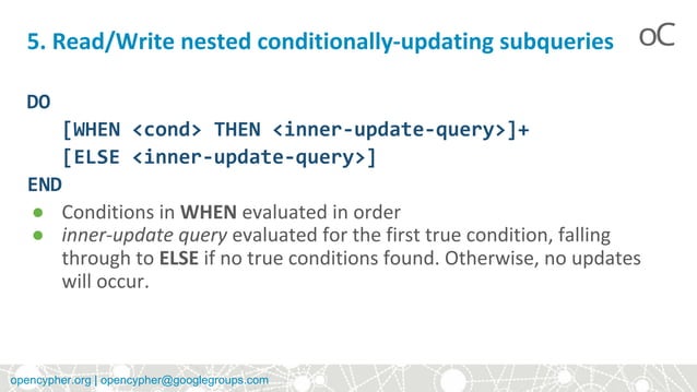 openCypher: Introducing subqueries | PPT