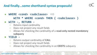 openCypher: Introducing subqueries | PPT
