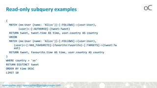 openCypher: Introducing subqueries | PPT