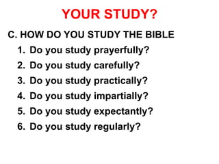 six rules for bible study | PPTX