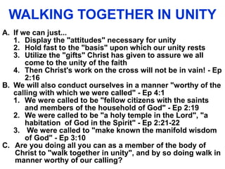walking together in unity | PPTX