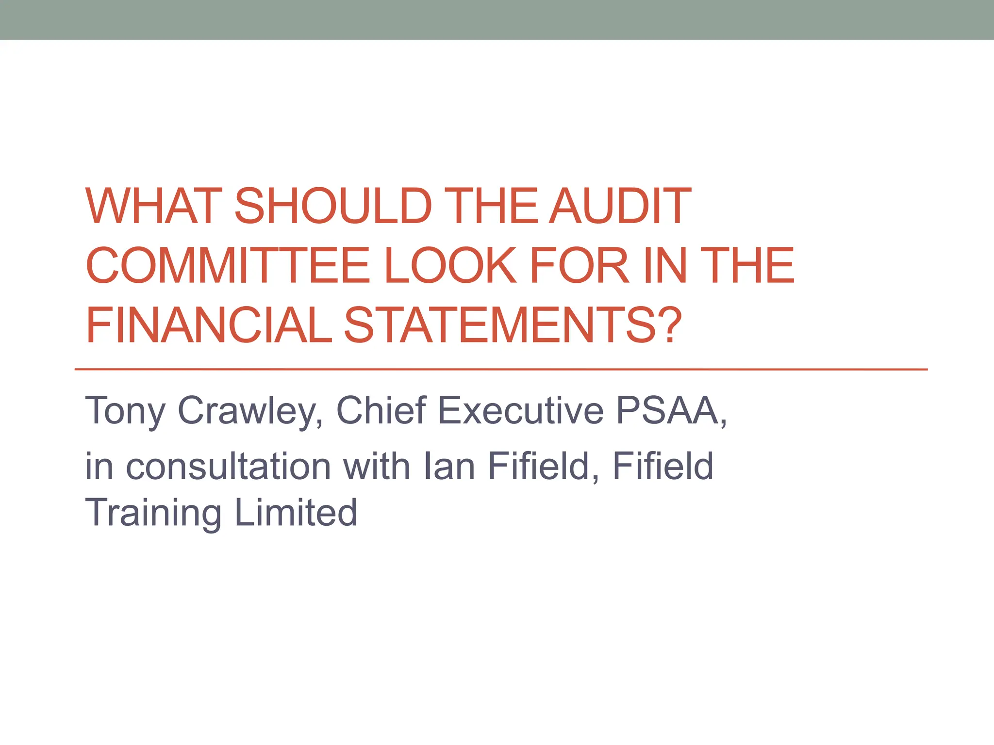 Presentation-Slides.audit committe n fin sttmntspdf | PDF