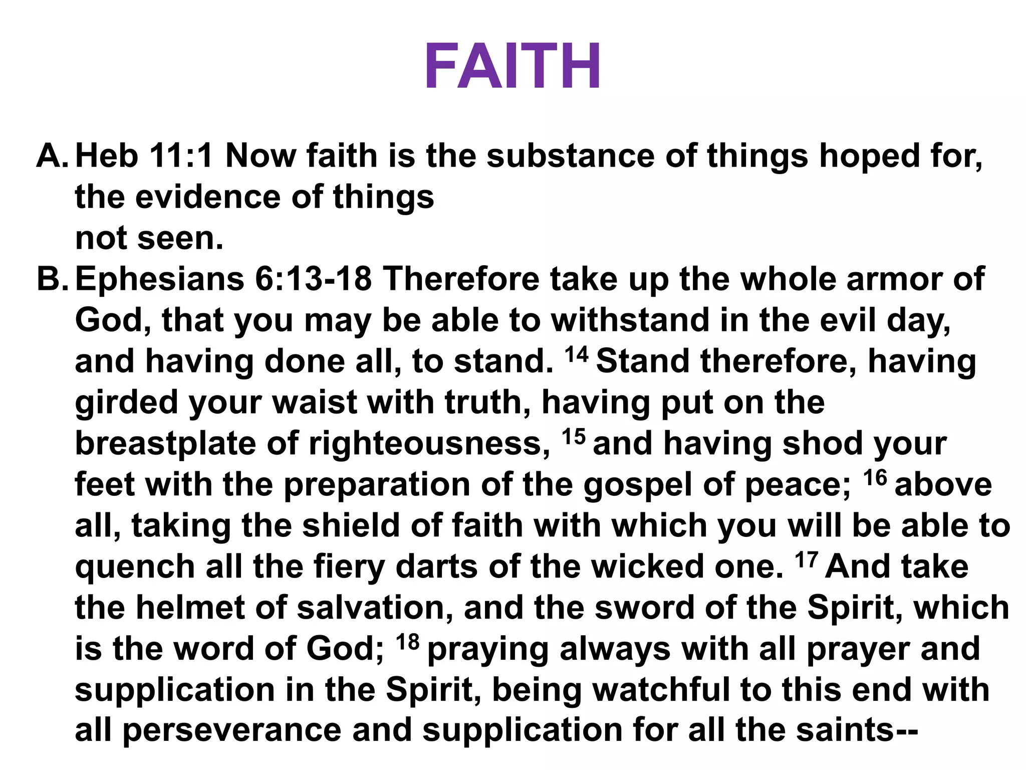 the importance of faith | PPTX