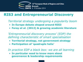 From Plan to Process: Governance and Lleadership Implications of RIS3 | PPT