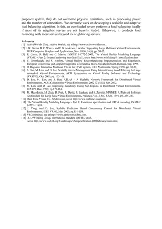 Scalable Network Support for 3D Virtual Shopping Mall | PDF | Internet | Computing