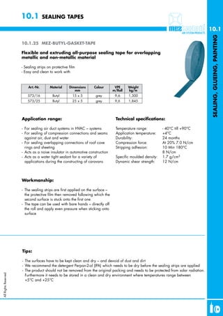 10.1.25 Mez Butyl Gasket Tape | PDF