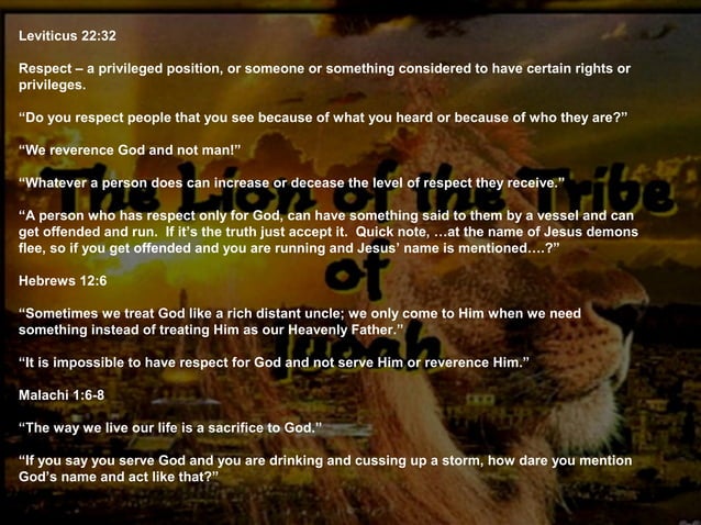 Respect or Reverence | PPT | Christianity | Religion & Spirituality