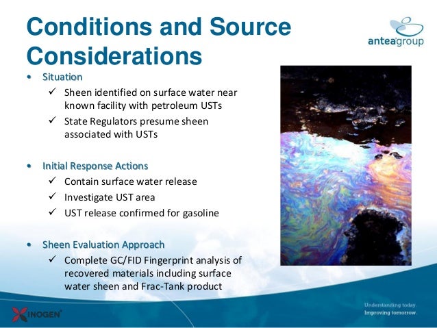 Surface Water Sheen Chracterization Sampling and Analysis